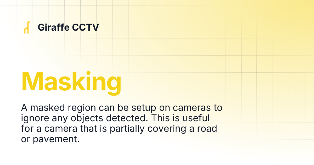 Masking | Giraffe CCTV